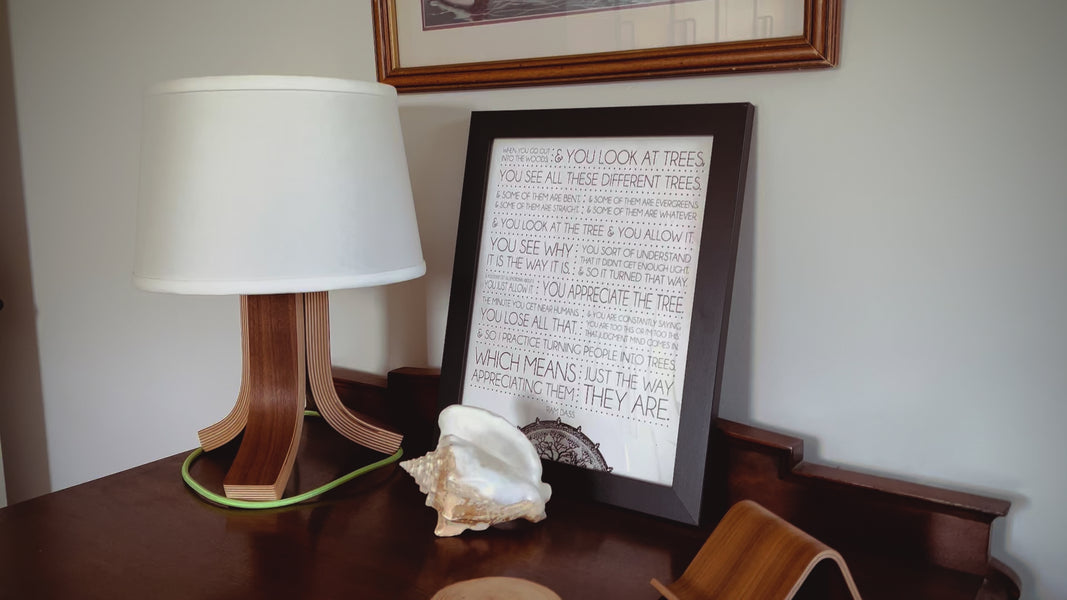 Traverse Table Lamp - Handmade Modern Bent Plywood Lighting by Ciseal
