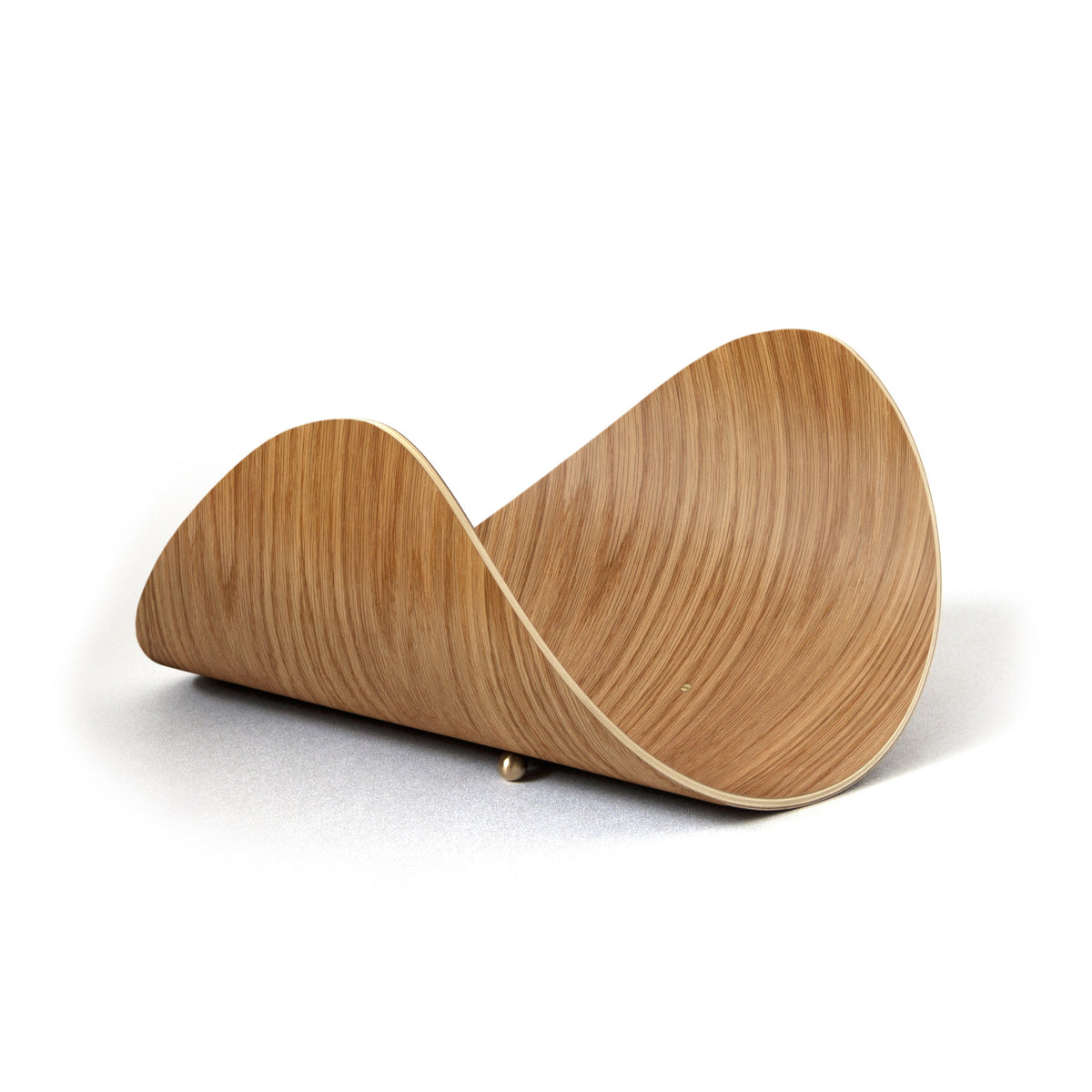 Mission Firewood Holder - Handmade Organic Modern Bent Plywood by Ciseal