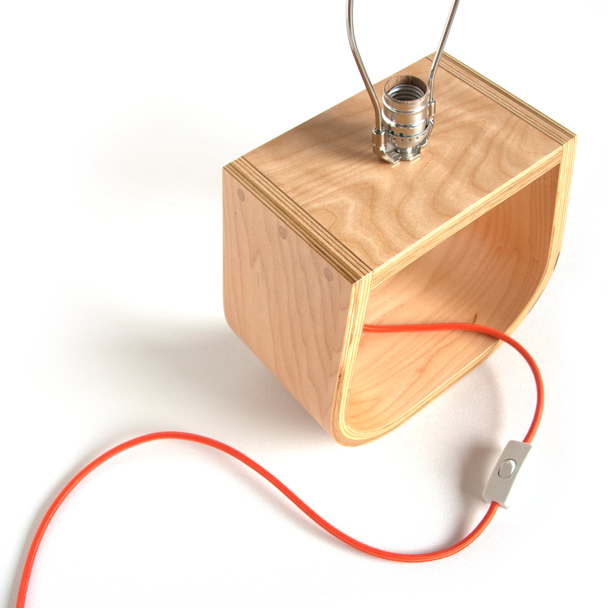 Michigan Left Table Lamp - Handmade Modern Bent Plywood by Ciseal