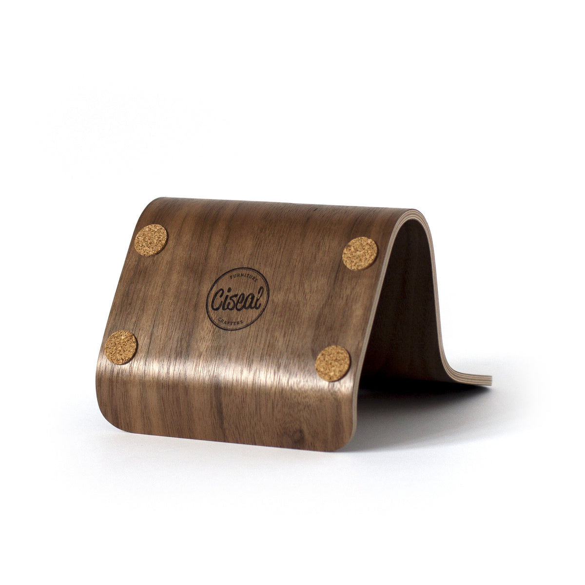 Ray Tablet Stand - Handmade Mid Century Modern Bent Plywood by Ciseal