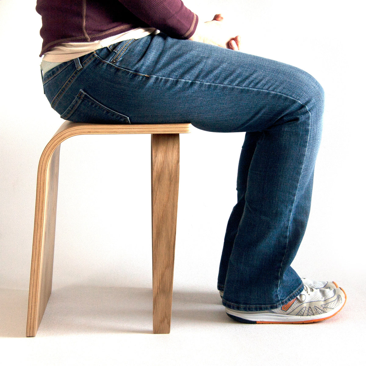 Tahquamenon Stool - Mid Century Modern Bent Plywood by Ciseal