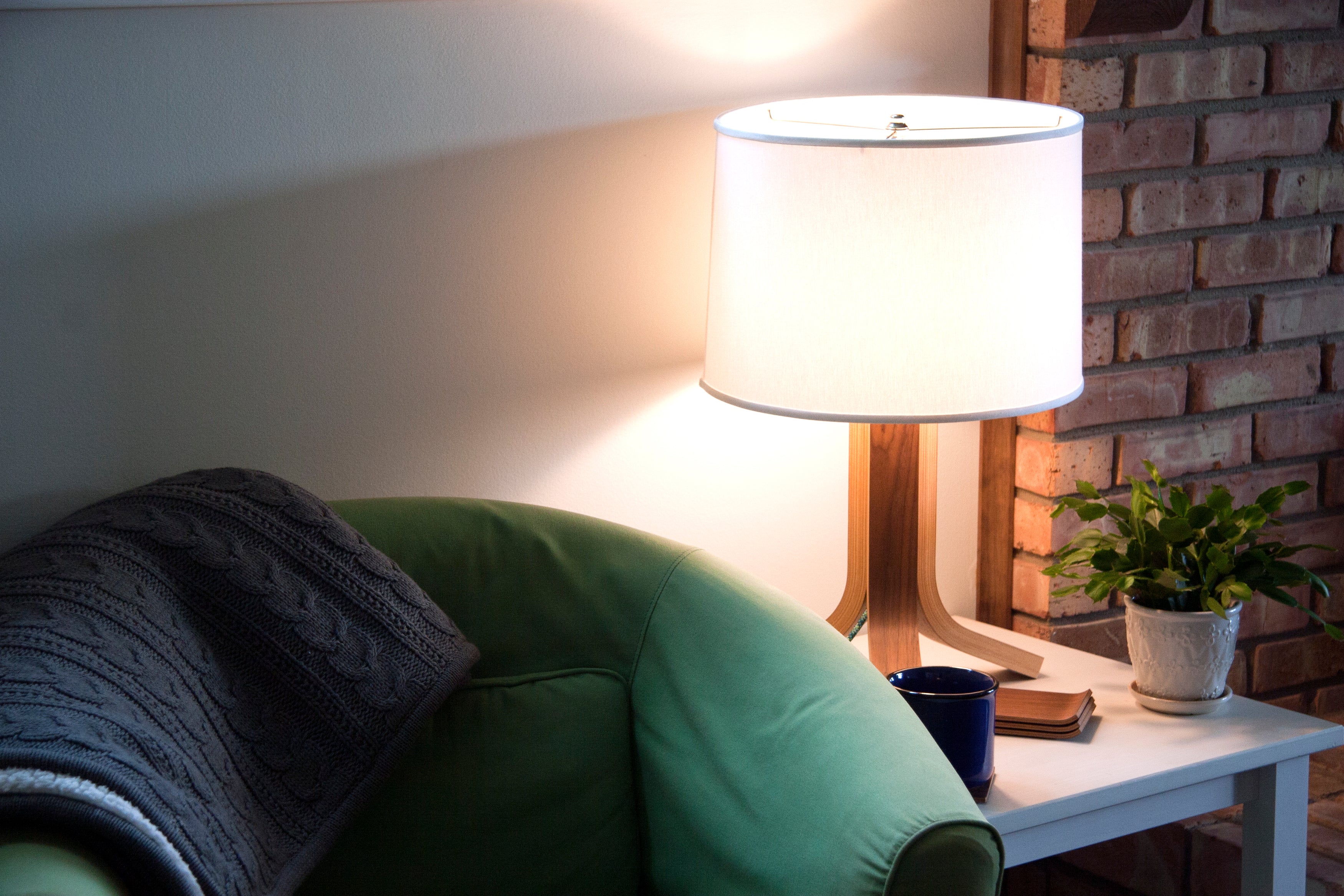 Traverse Table Lamp - Handmade Modern Bent Plywood Tripod by Ciseal